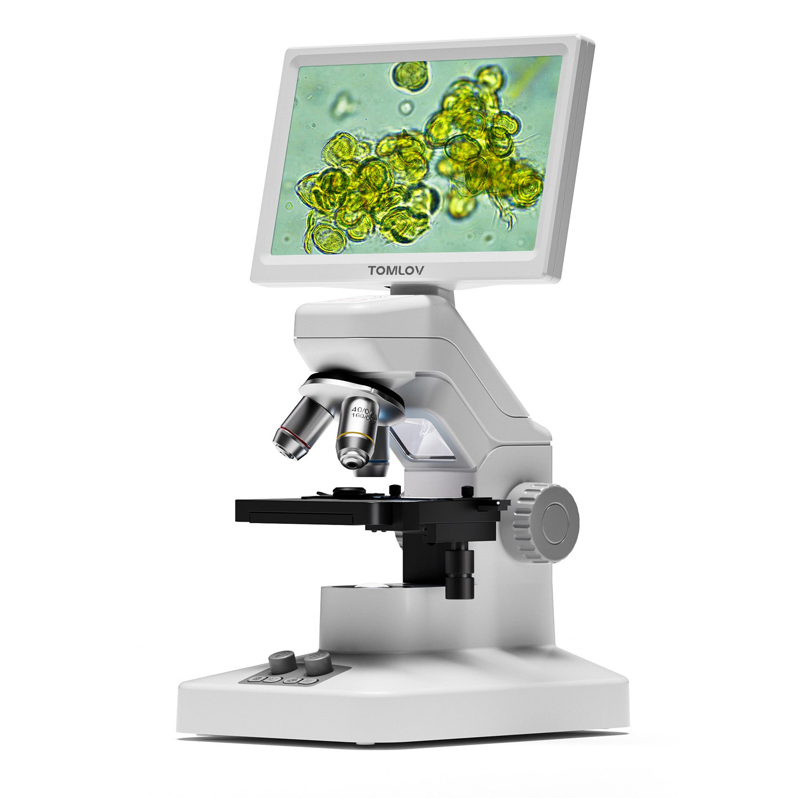 TOMLOV DM301 Max Microscope for Kids Students Adults with X-Y Stage, D