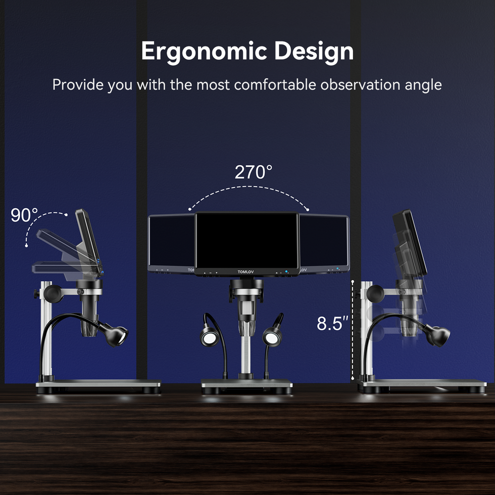 TOMLOV DM9 7" LCD Digital Microscope 1200X