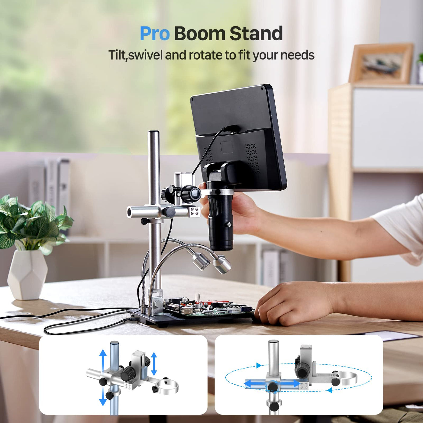 TOMLOV DM602 Pro 10.1" HDMI Digital Microscope – 2000X Zoom