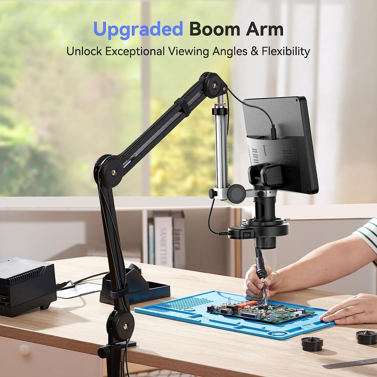 TOMLOV DM602 Flex 10.1" HDMI Soldering Microscope – 2000X