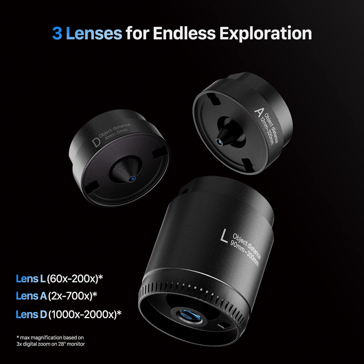 TOMLOV DM602 Pro 10.1" HDMI Digital Microscope – 2000X Zoom