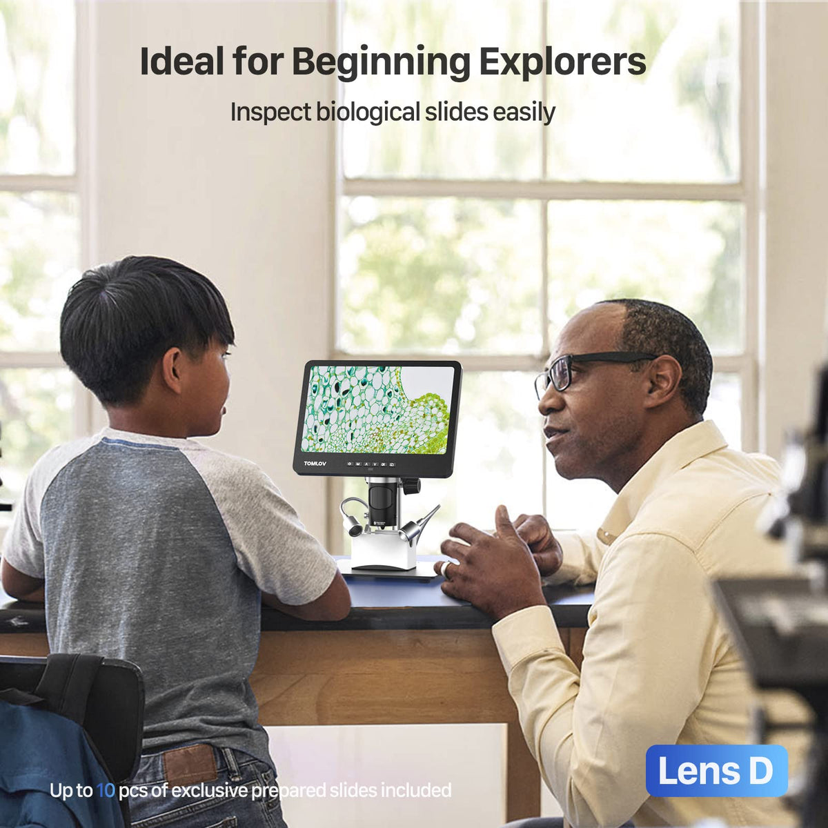 TOMLOV DM602 Pro 10.1" HDMI Digital Microscope – 2000X Zoom