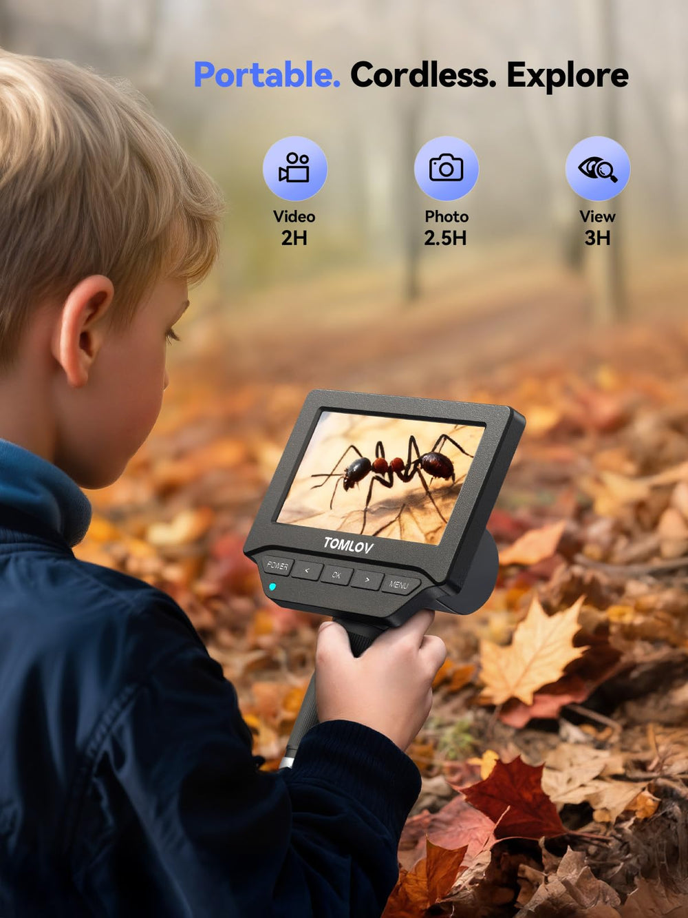 TOMLOV DM4W 4.3" Coin Microscope Weighing Scope for Collectors, Jewele