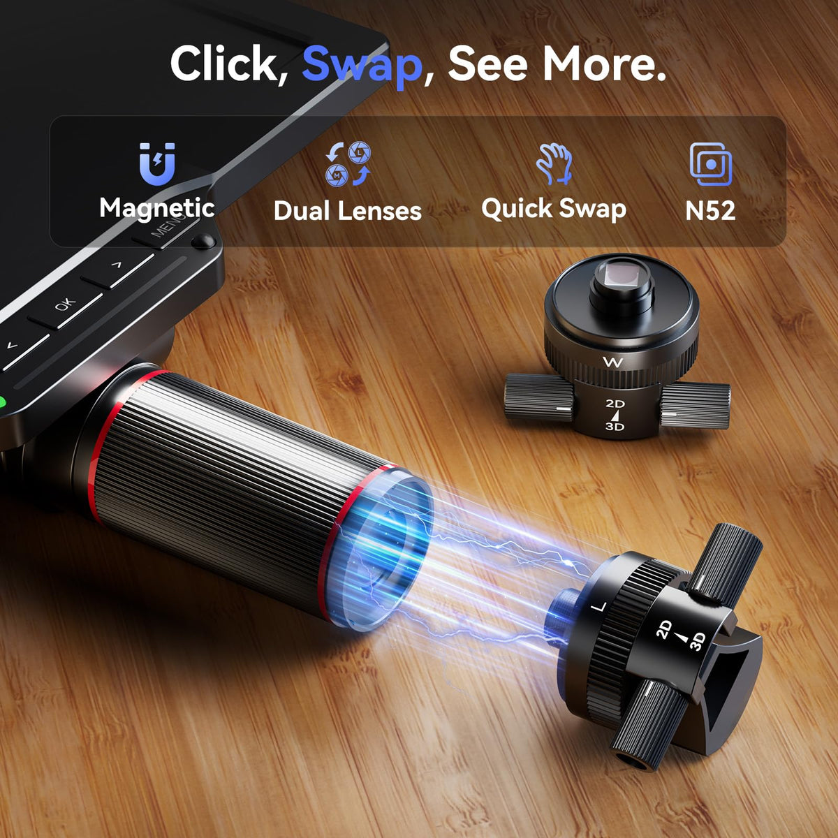 3D Digital Microscope with 360° View & 7" 3K Screen