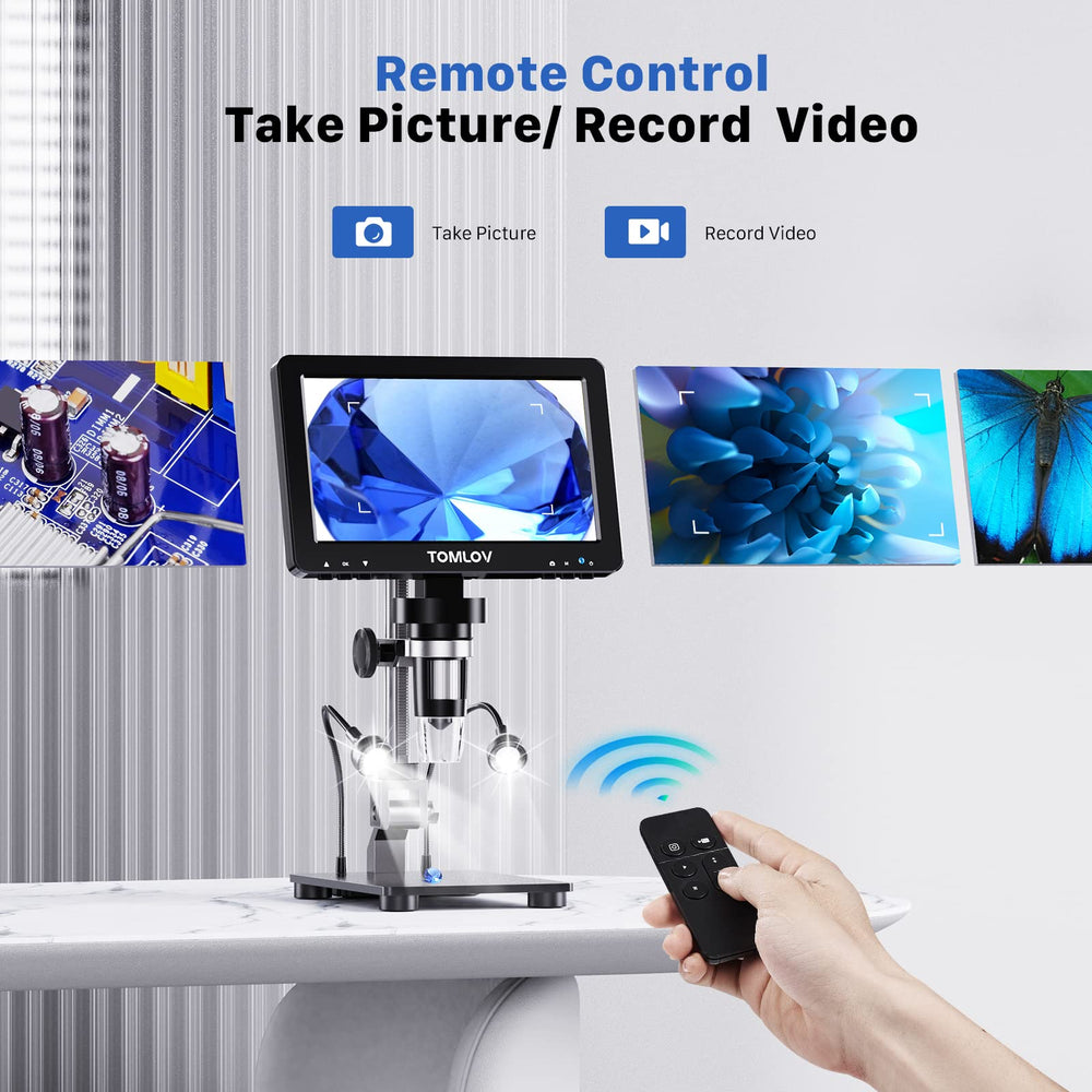 TOMLOV DM9 Pro Digital Microscope | 1200X Zoom & Full Coin View